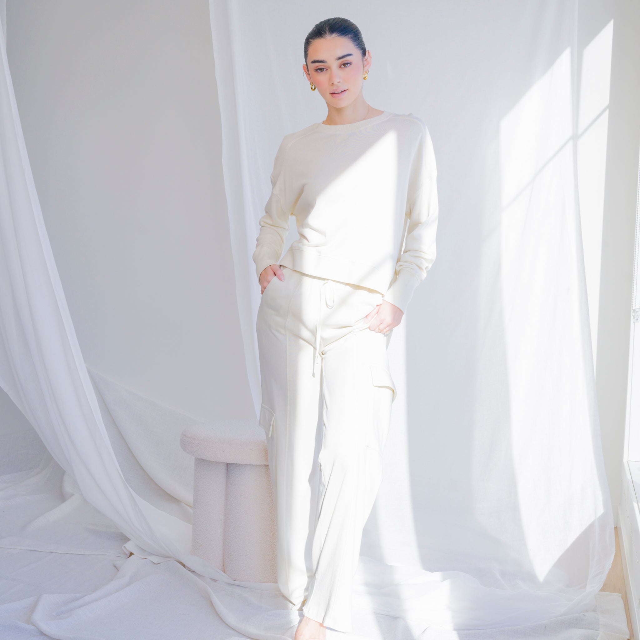 Soft Summer Lounge Set in Light-weight Knit | OKAKIE